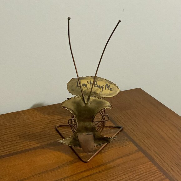 Vintage | Office | Vintage Metal Bug Spring Letter Paper Note Holder ...